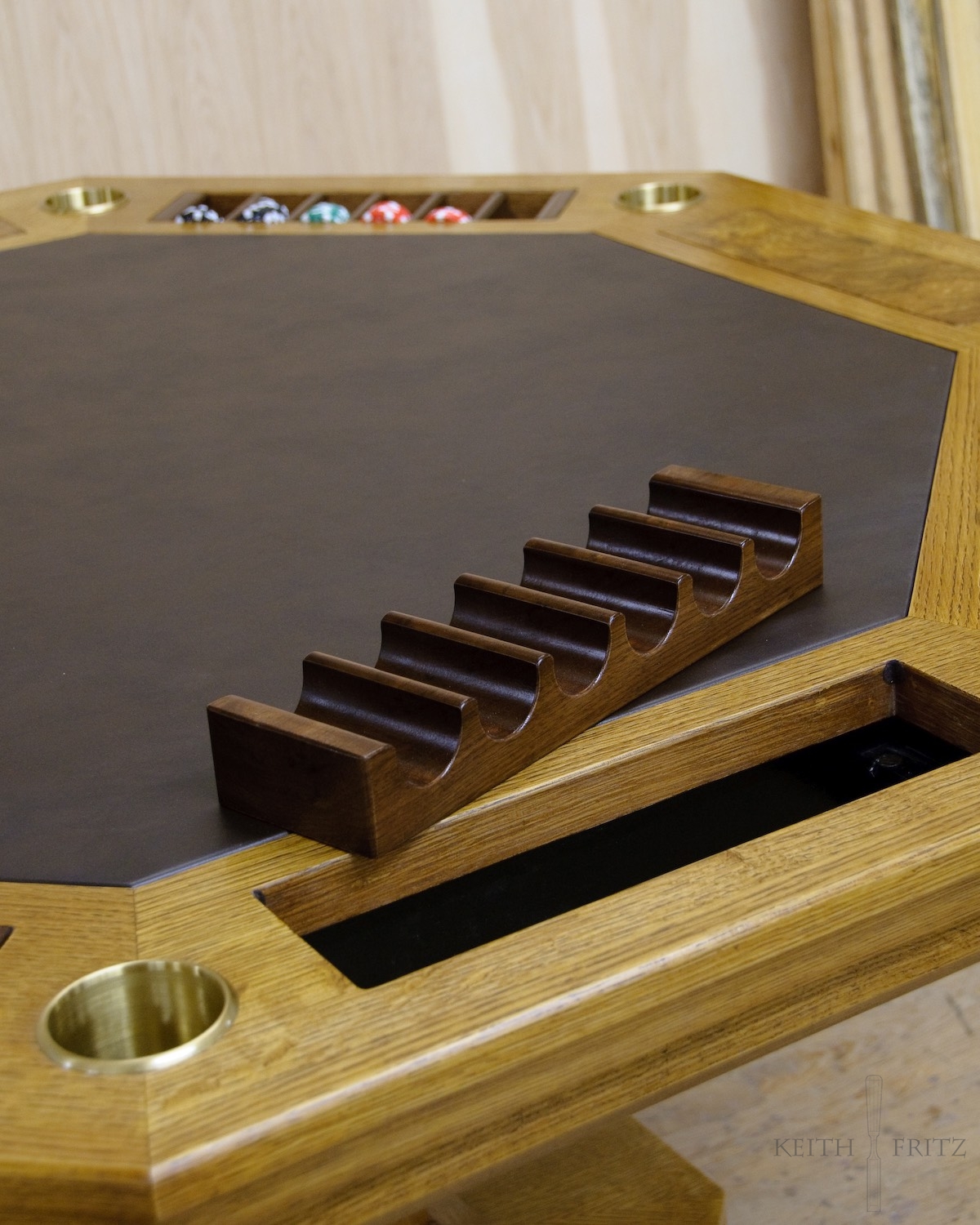 Octagon Poker Table 1 – Keith Fritz Fine Furniture